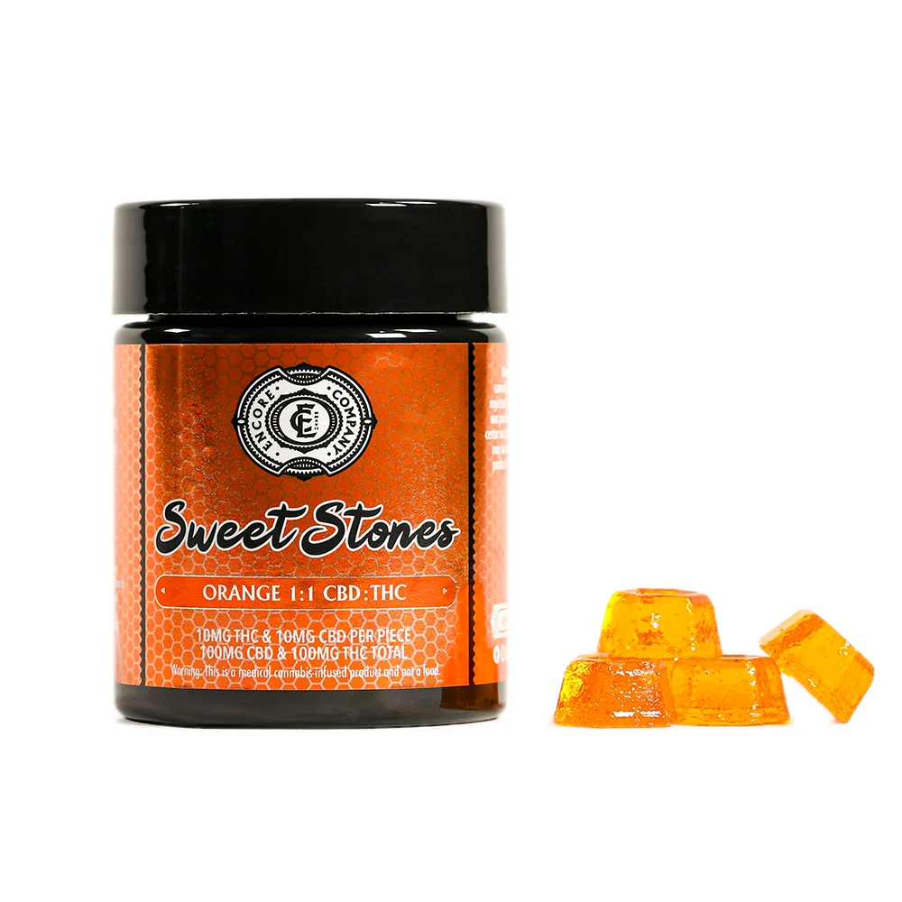 Shop Verano 1:1 Orange Sweet Stones - 0.1g Edibles by Encore Edibles ...